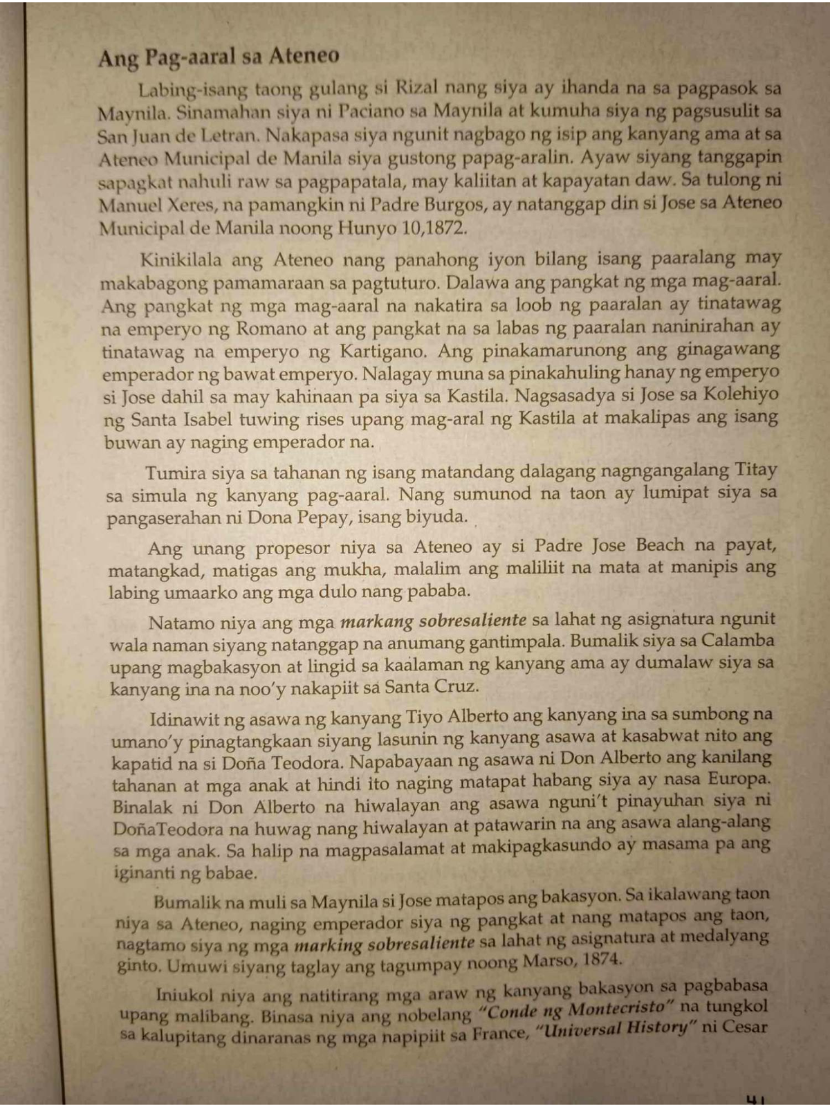 Mga Tala sa Buhay at Pag-aaral ni Rizal sa Ateneo (HIST 101) - Studocu