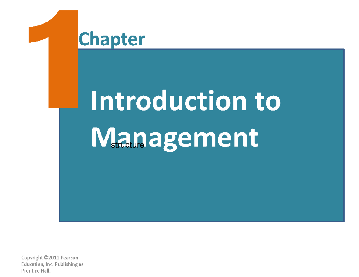 Chapter 1: Introduction to Management Concepts and Principles - Studocu