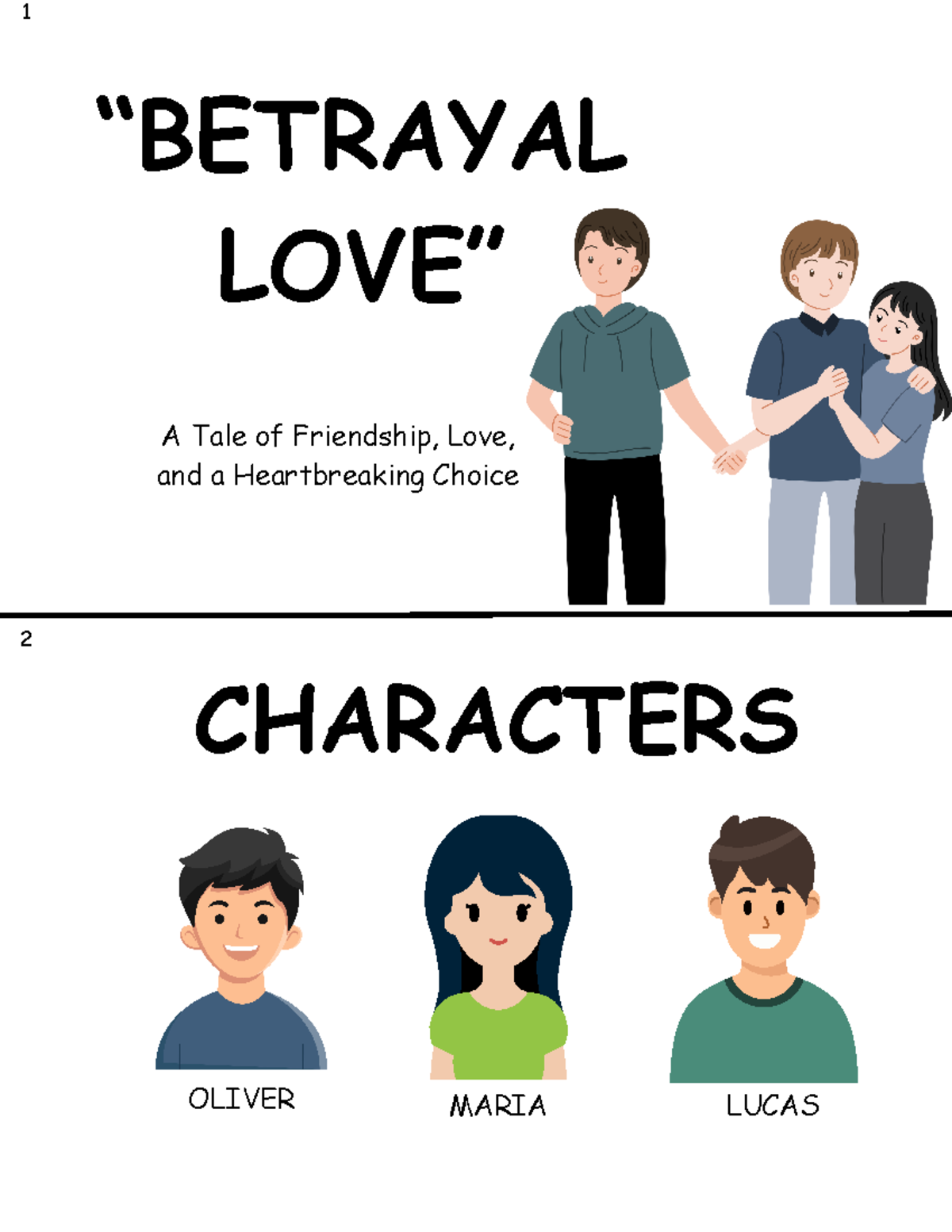 SHORT STORY: Betrayal in Love - Oliver and Maria's Heartbreak - Studocu