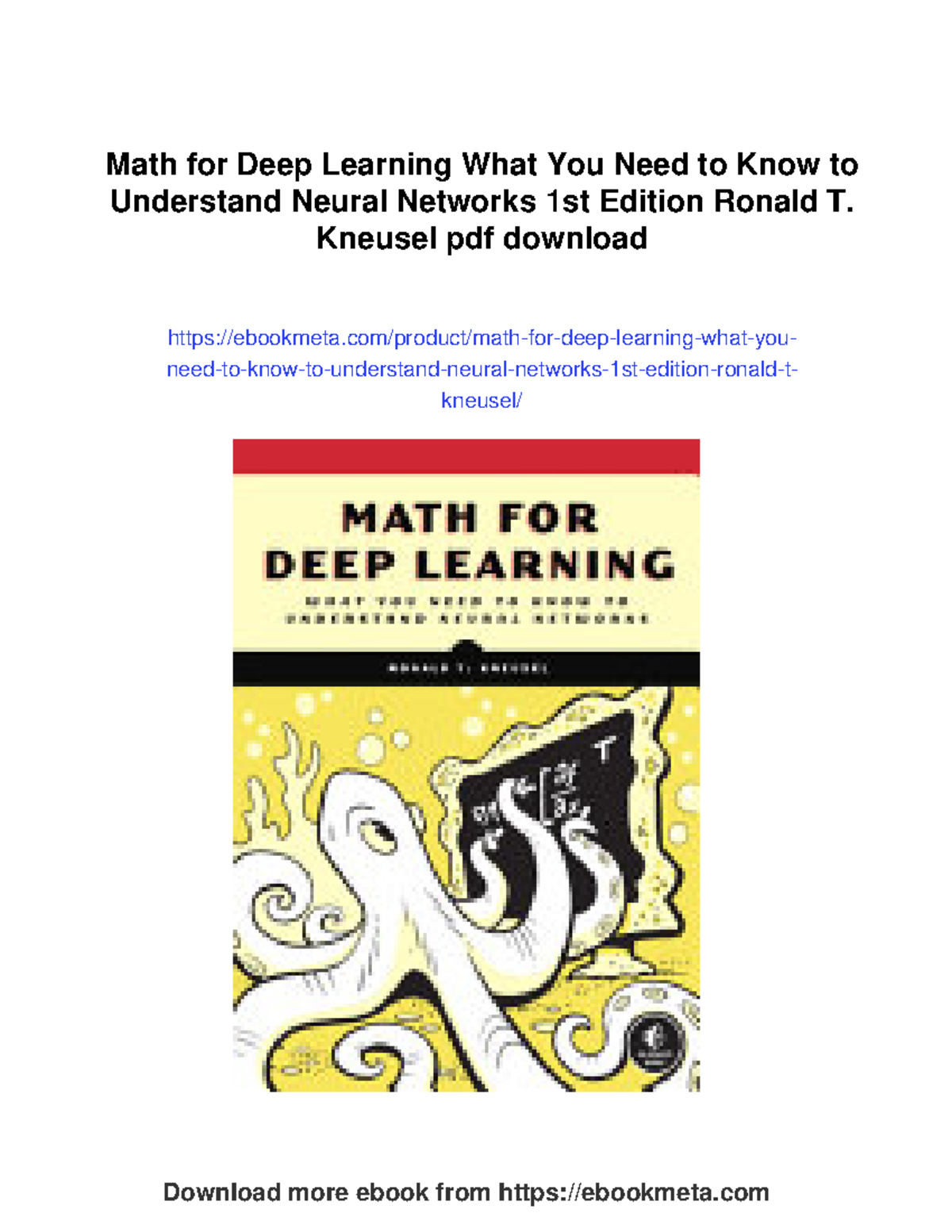 Math for deep learning: essential concepts for neural networks - Studocu