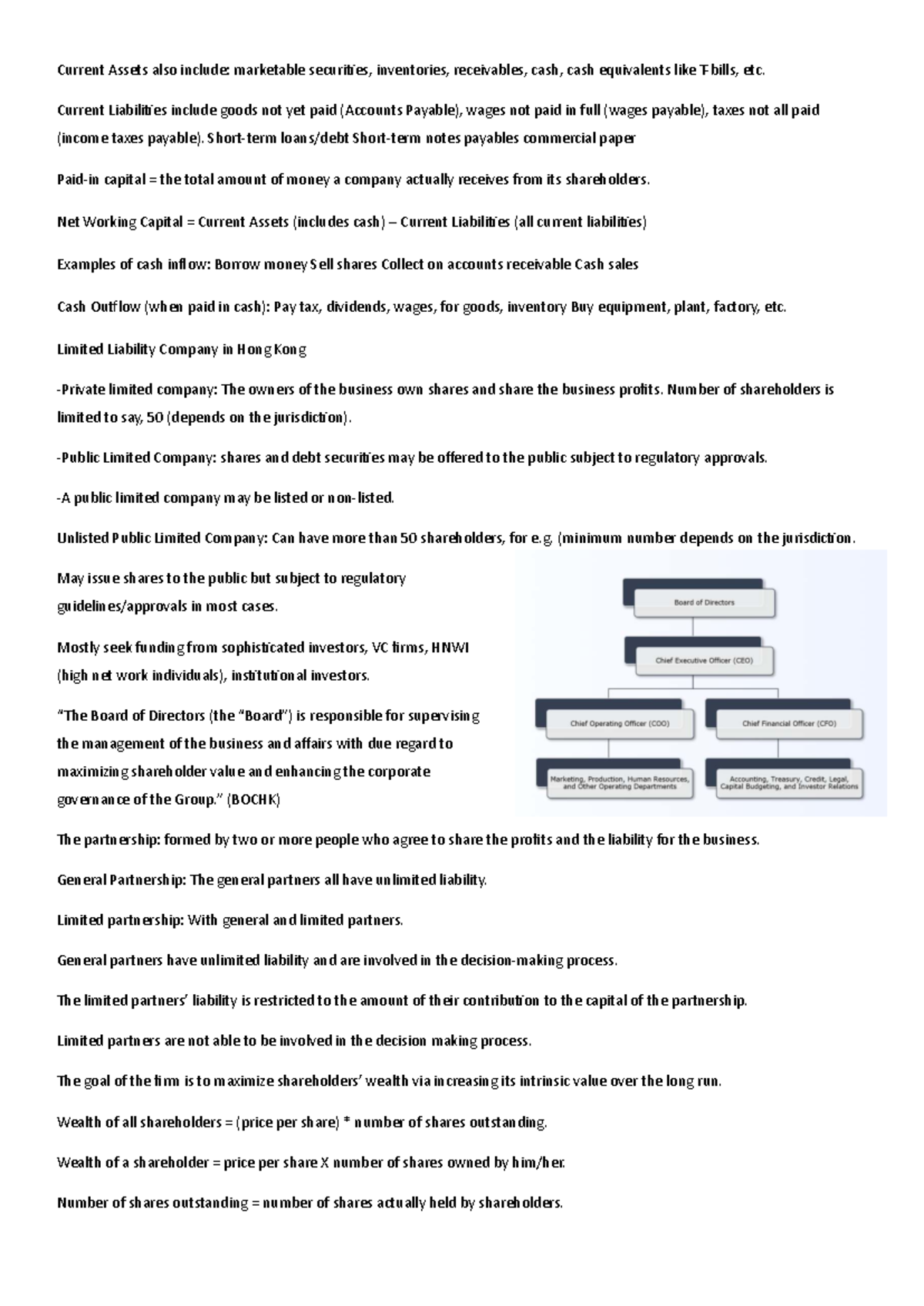 Financial Management Cheat Sheet: Key Concepts and Definitions - Studocu