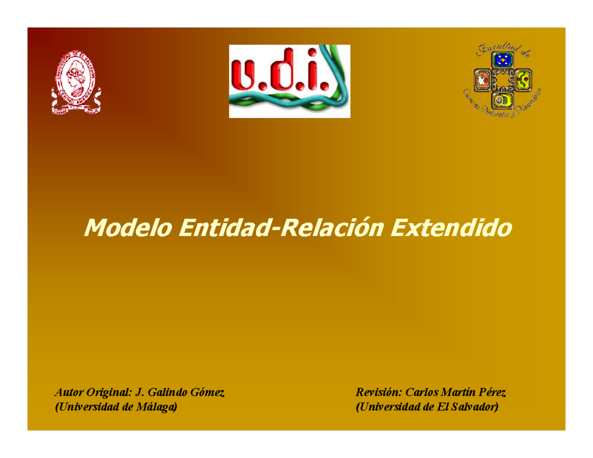 Modelo EER y Entidad-Relación Extendido: Conceptos y Ejemplos - Studocu