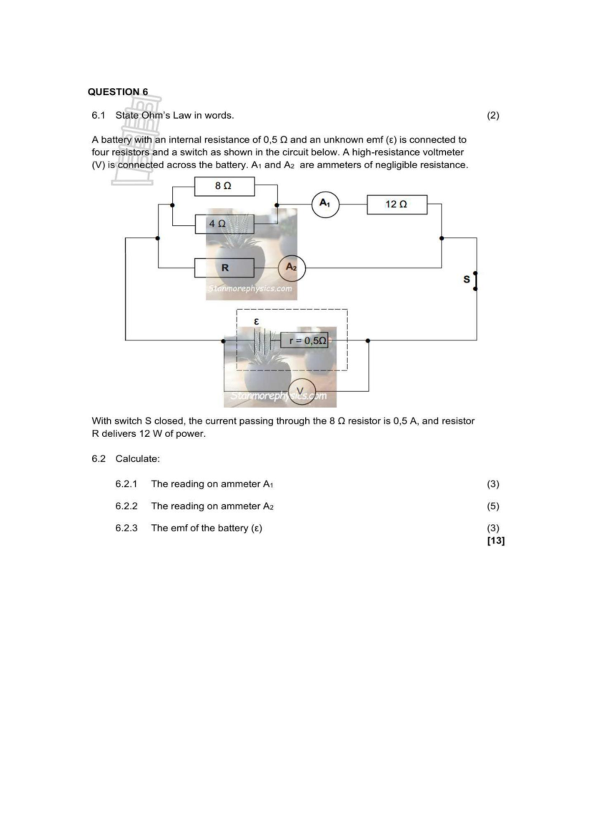 G11 Physics - November Exam Practice: Electricity & Electrostatics - Studocu