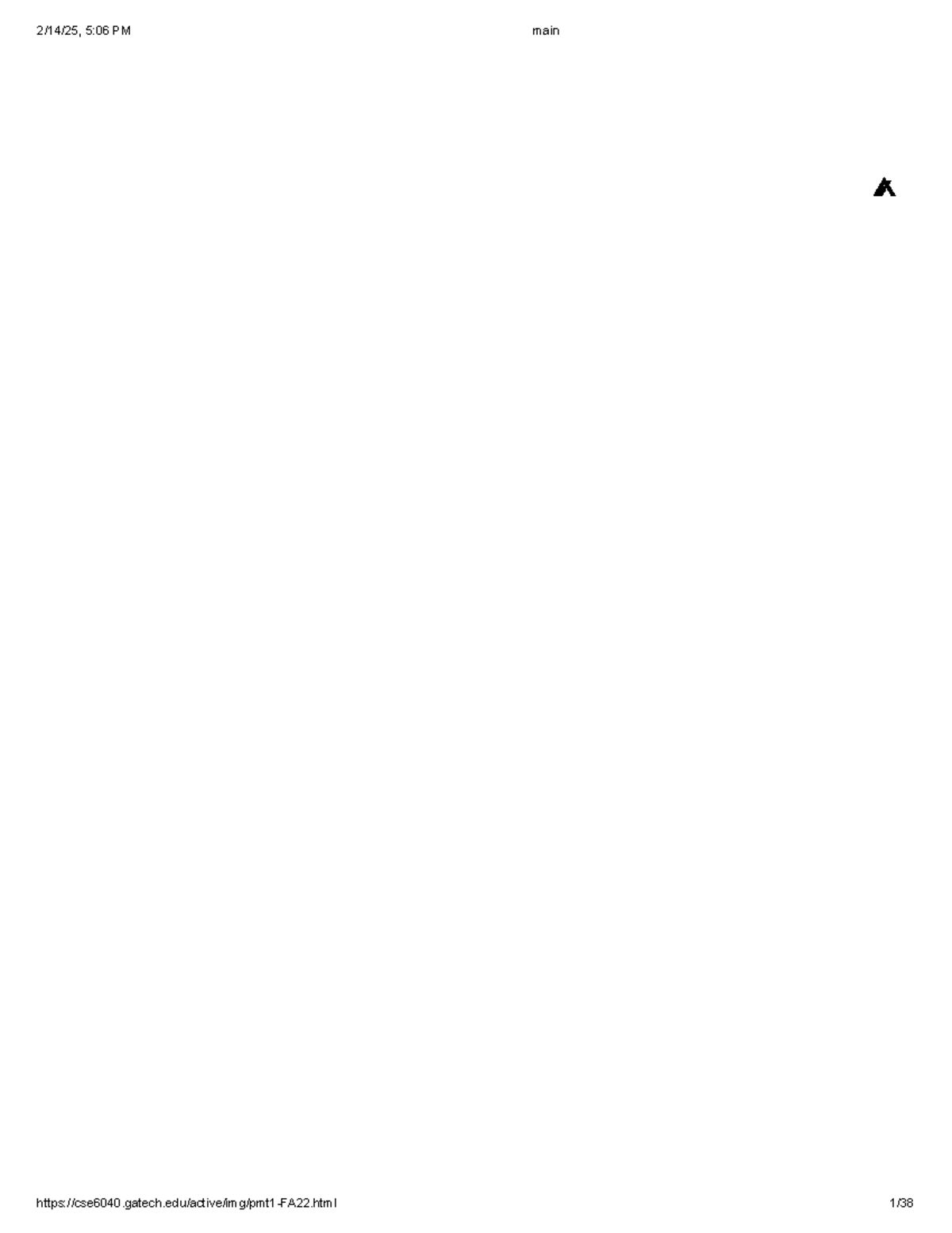 Fall 22 CSE6040 - Midterm 1 Practice Solutions and Guidelines - Studocu