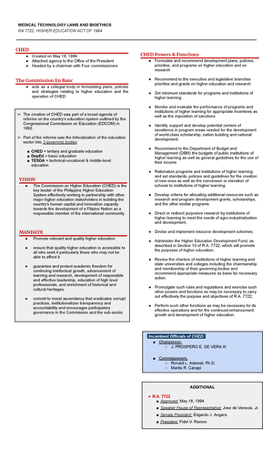 Module 7 RA 7722 Higher Education Act of 1994 - MODULE 7: RA 7722 ...
