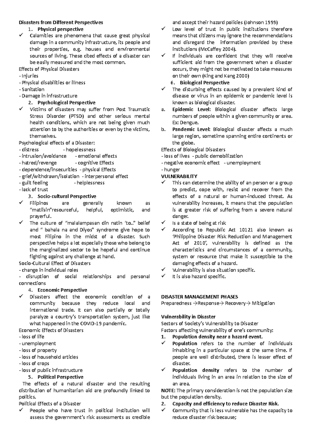 DRRR- Comprehensive Review of Disaster Perspectives and Management ...