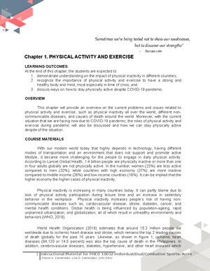 Introduction to Pathfit - Physical Activity towards Health and Fitness ...