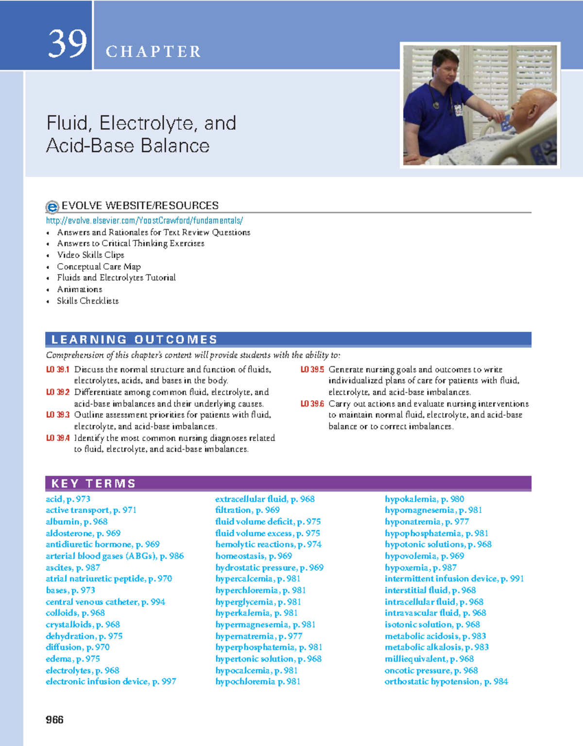 Chapter 39: Fluid, Electrolyte, and Balance - Key Concepts and Case ...