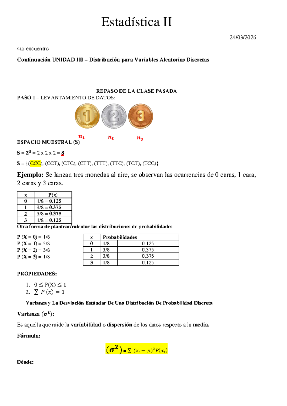 Estadística II - S - 4to Encuentro: Distribuciones de Variables ...