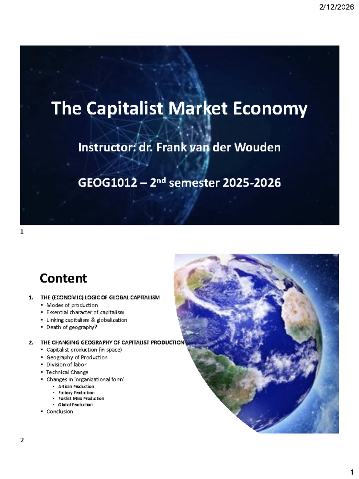 GEOG1012 Capitalist Market Economy Lecture Notes - Week 4B S2 2026 ...