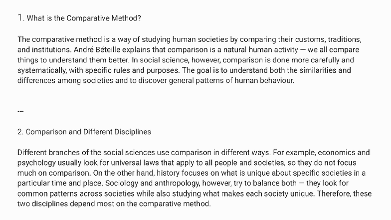 Sociology 101: Understanding the Comparative Method in Social Science ...