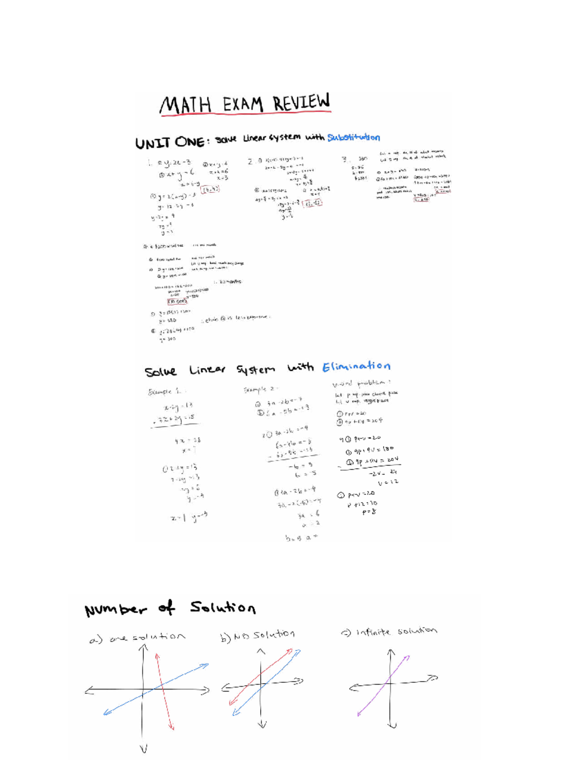 MATH G10 - Exam Review: Linear Systems & Optimization Techniques - Studocu