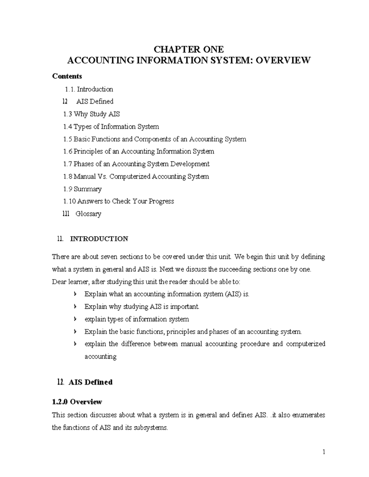Hand out-AIS dt-2025-01-14 15-17-44 - CHAPTER ONECHAPTER ONE ACCOUNTING ...