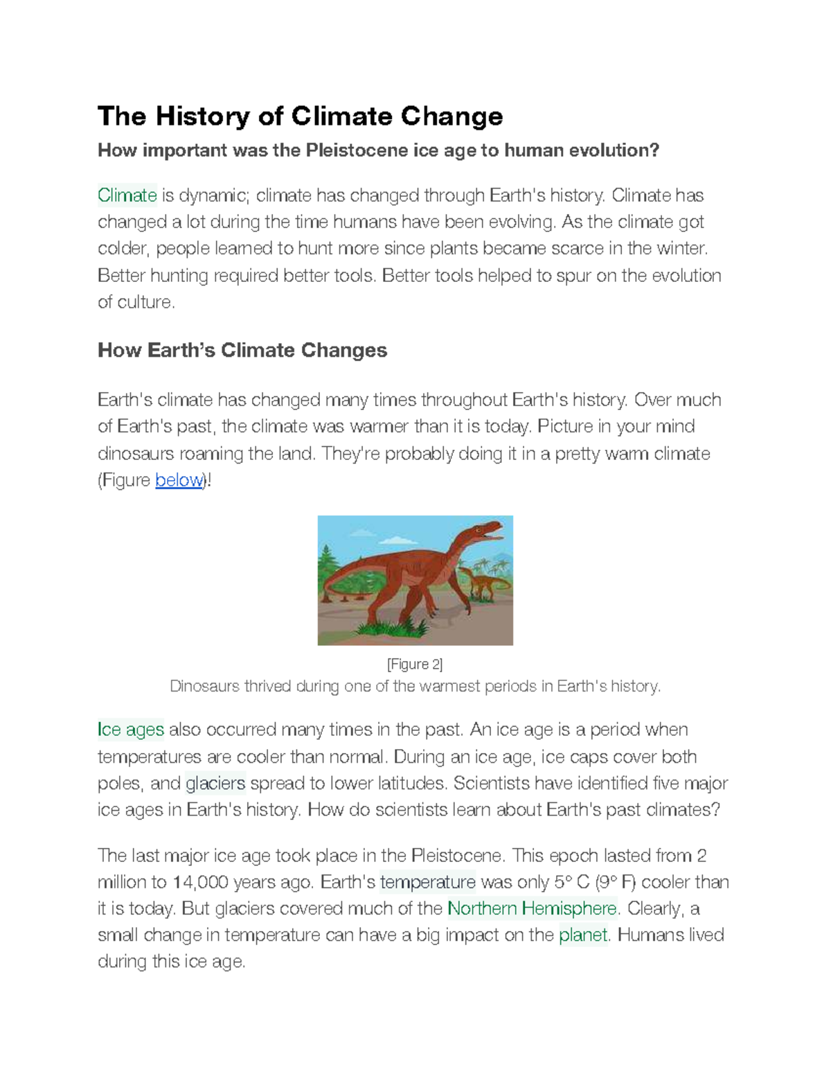 The History of Climate Change: Key Concepts and Insights - Studocu
