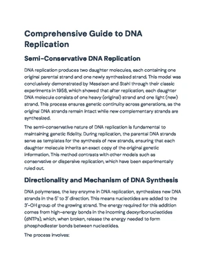 DNA Replication - Study Notes & Assignments - Studocu