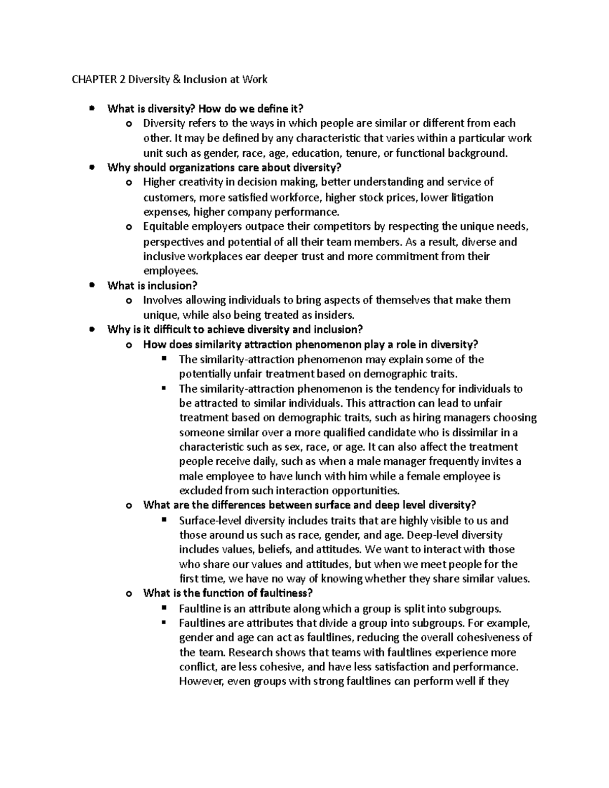 BMGT364 Final Exam Study Guide: Diversity & Inclusion Insights - Studocu