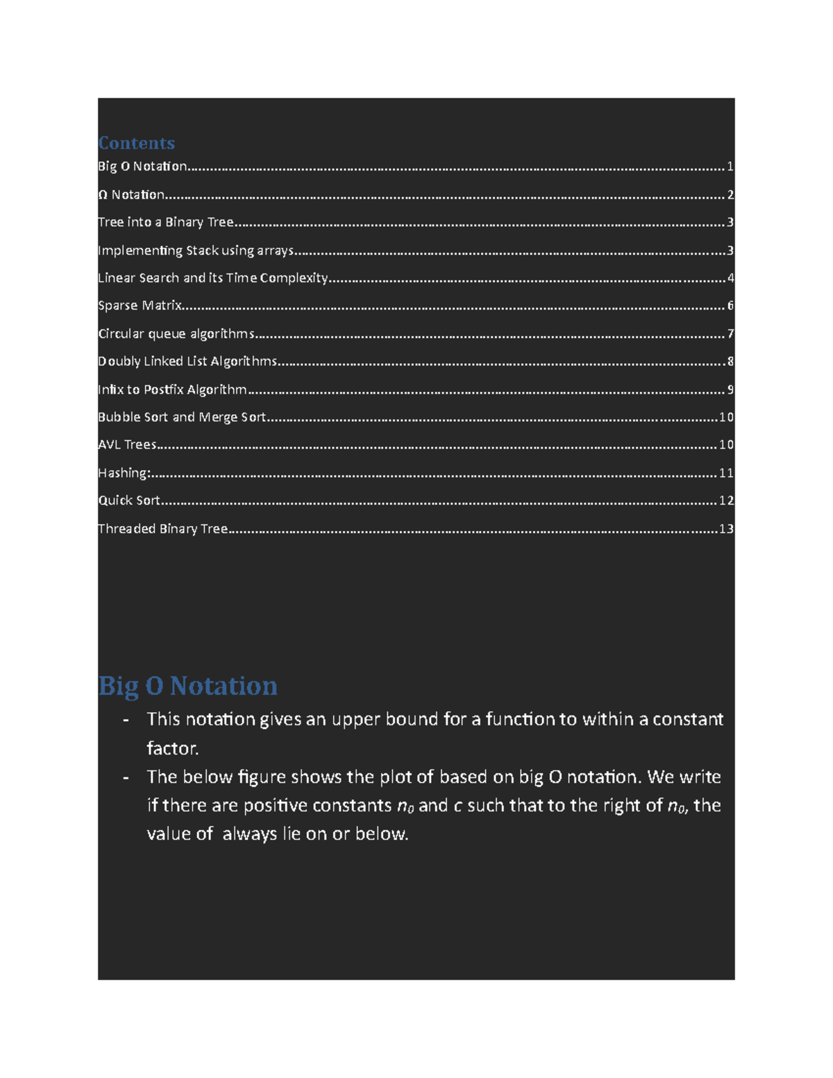 MCS 021 Final Exam Study Notes on Data and File Structures - Studocu