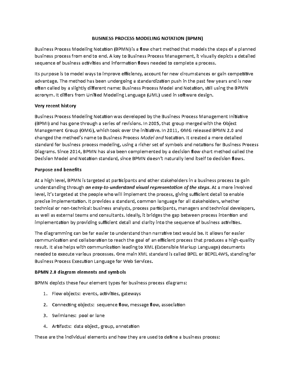 Business Process Modeling Notation - A key to Business Process ...