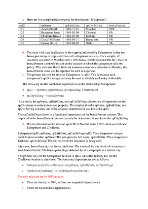 [Solved] Databases are used to store different kinds of data such as ...