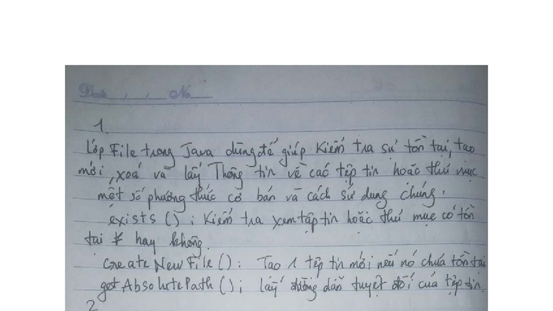 Làm việc với tệp tin và luồng B14 Java: Kiểm tra và xử lý ngoại lệ ...