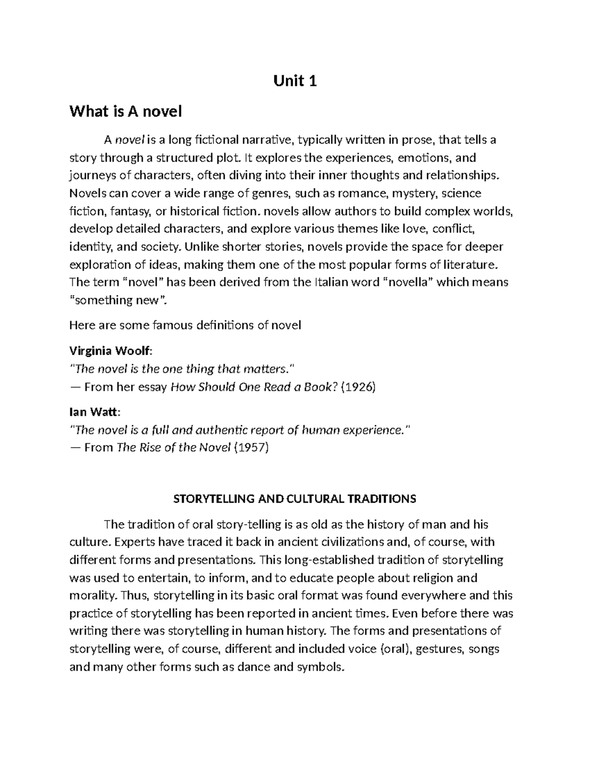 Understanding the Novel: A Comprehensive Guide (Course 9058) - Studocu