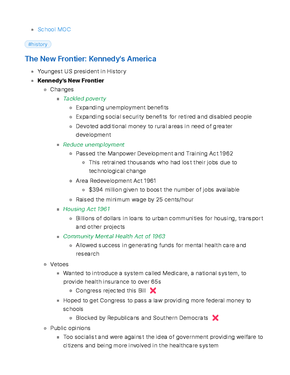 4. Political Change 1960 - 2000 - #history School MOC The New Frontier ...