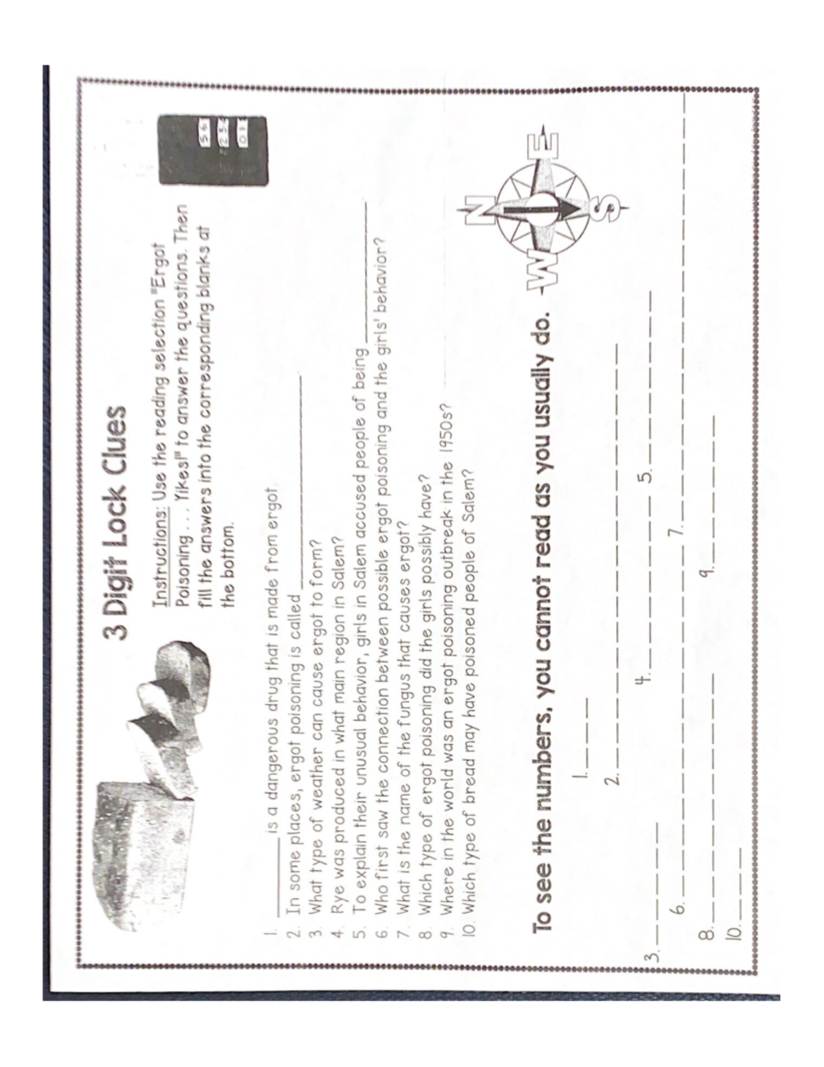 Salem Escape Room Clue 3: Poisoning Questions & Answers Guide - Studocu