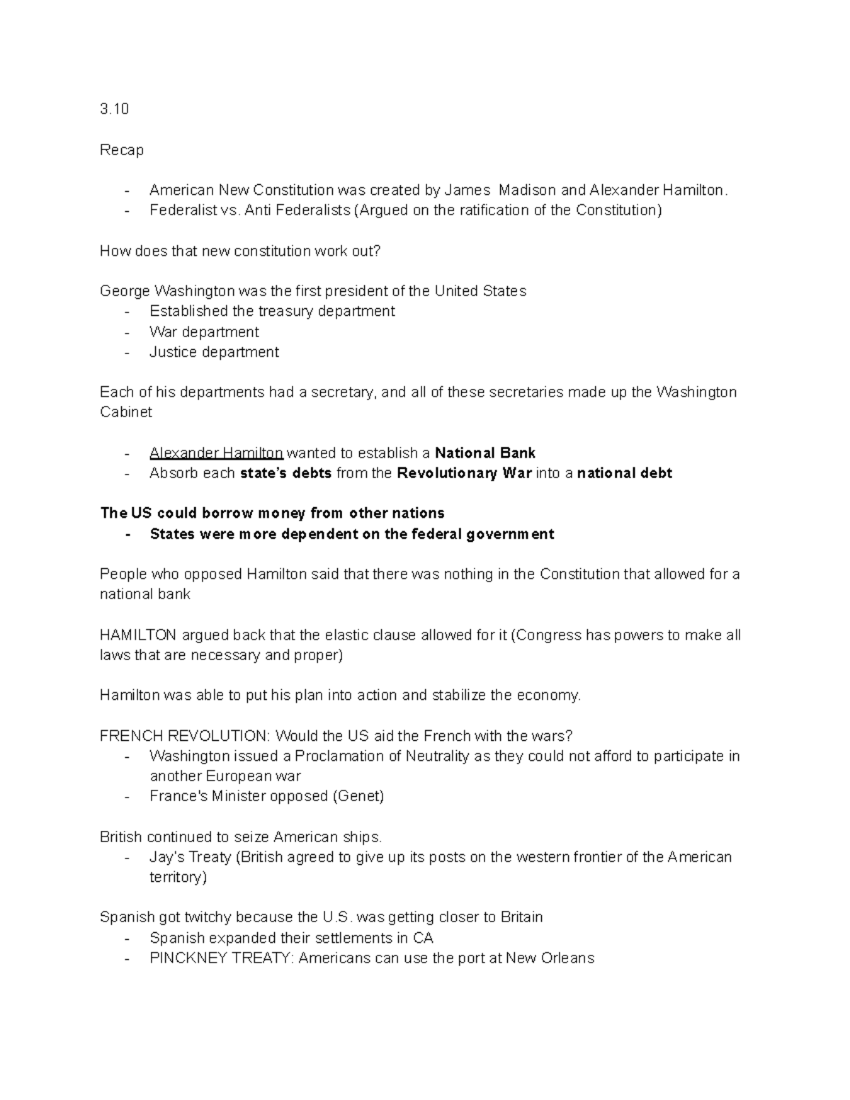 APUSH Unit 3.10 Notes: The American Constitution & Early Governance ...