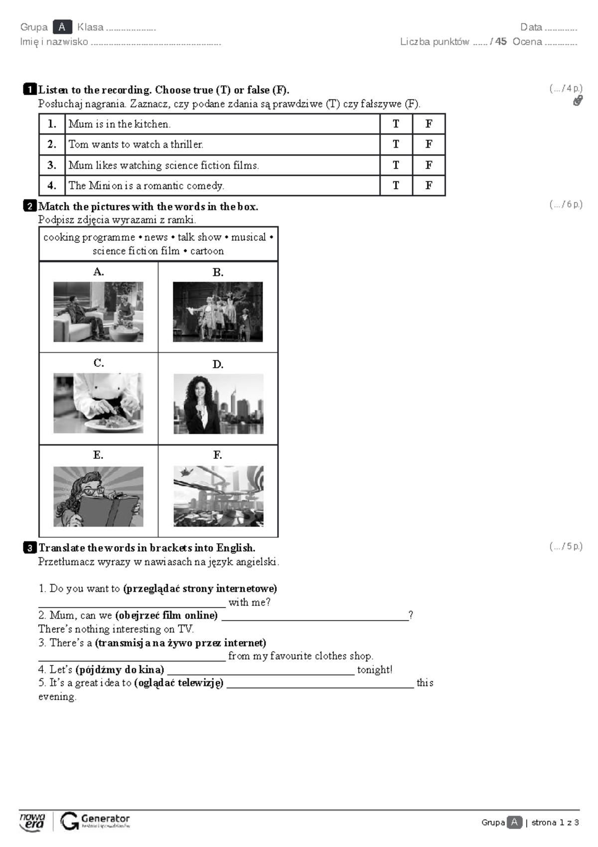UNIT 2 TEST - Listening and Language Skills Assessment - Studocu