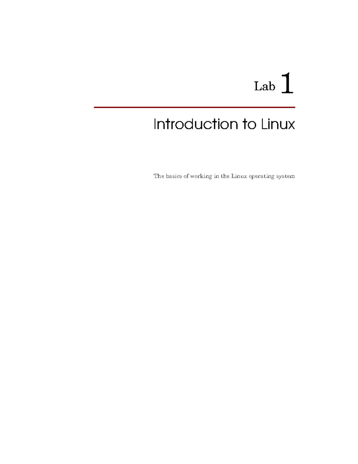 COMP 2531 - Lab 1: Intro to Linux Basics and Commands - Studocu
