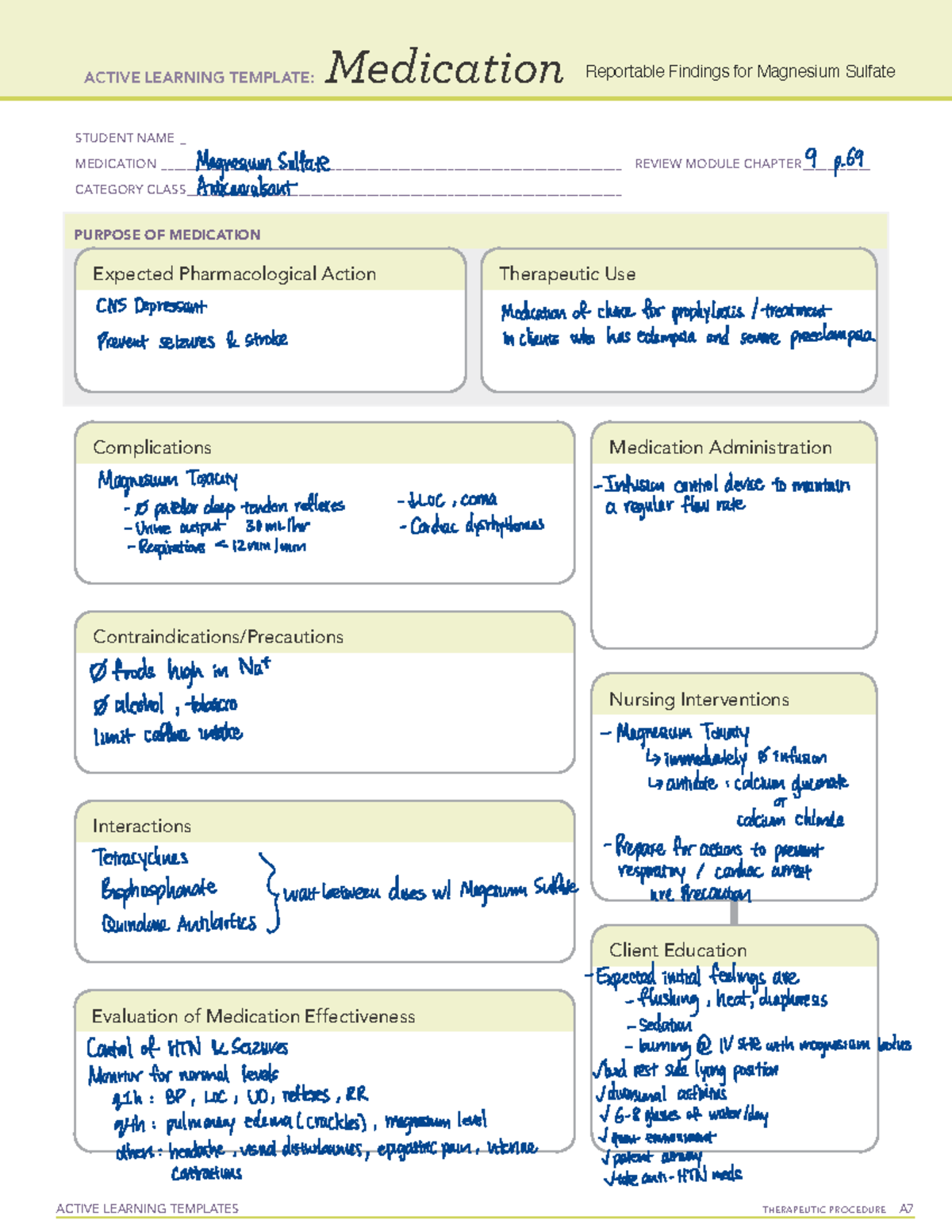 Magnesium Sulfate - ATI templates - ACTIVE LEARNING TEMPLATES ...