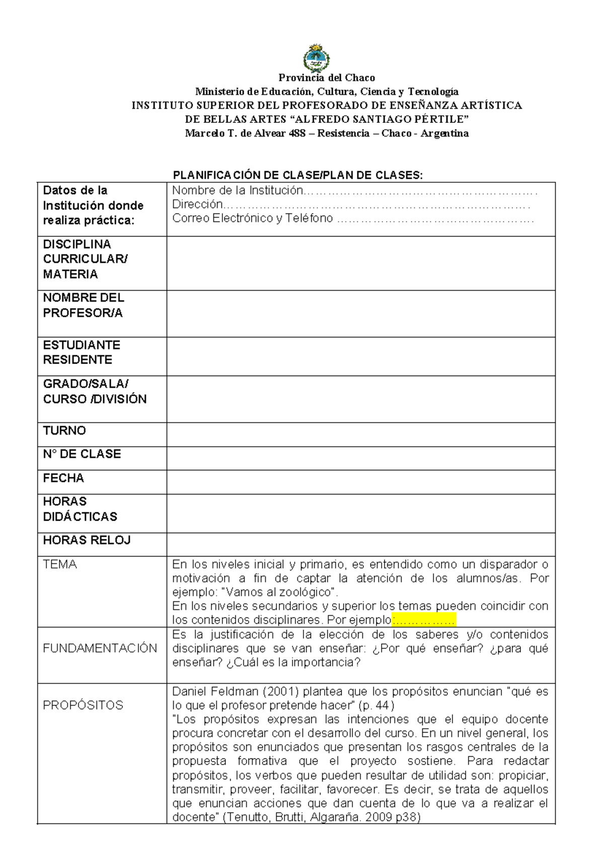 Planificación General de Clases 2024 - Instituto de Bellas Artes - Studocu