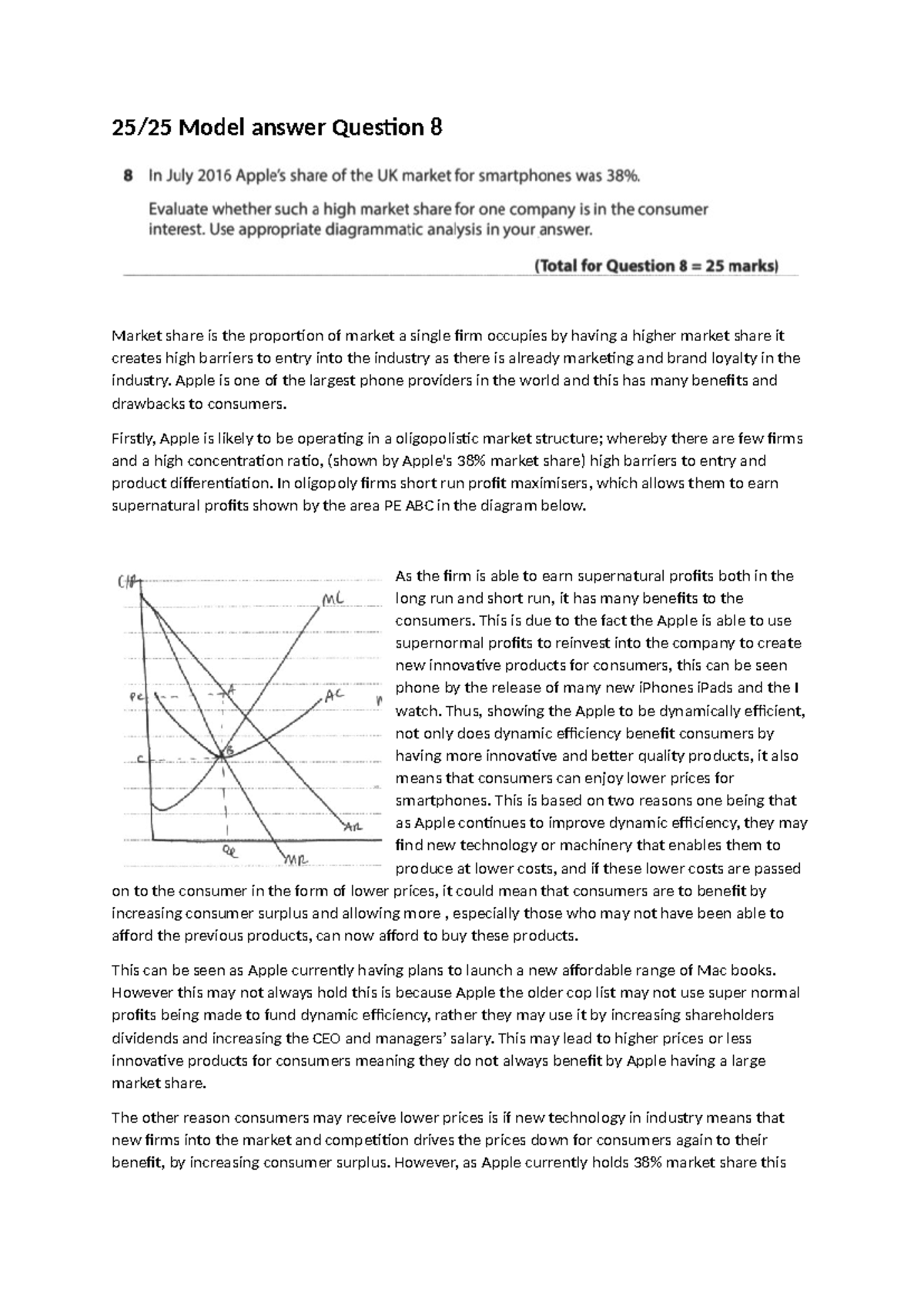 Market Share Analysis and Implications: 25 Marker Example Paper 1 - Studocu