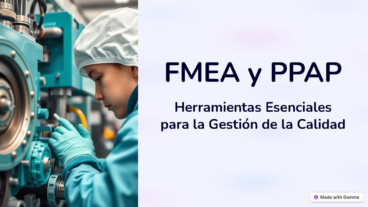 FMEA-y-PPAP - Qué es el FMEA y PPAP en Calidad. - FMEA y PPAP Herramientas Esenciales para la ...