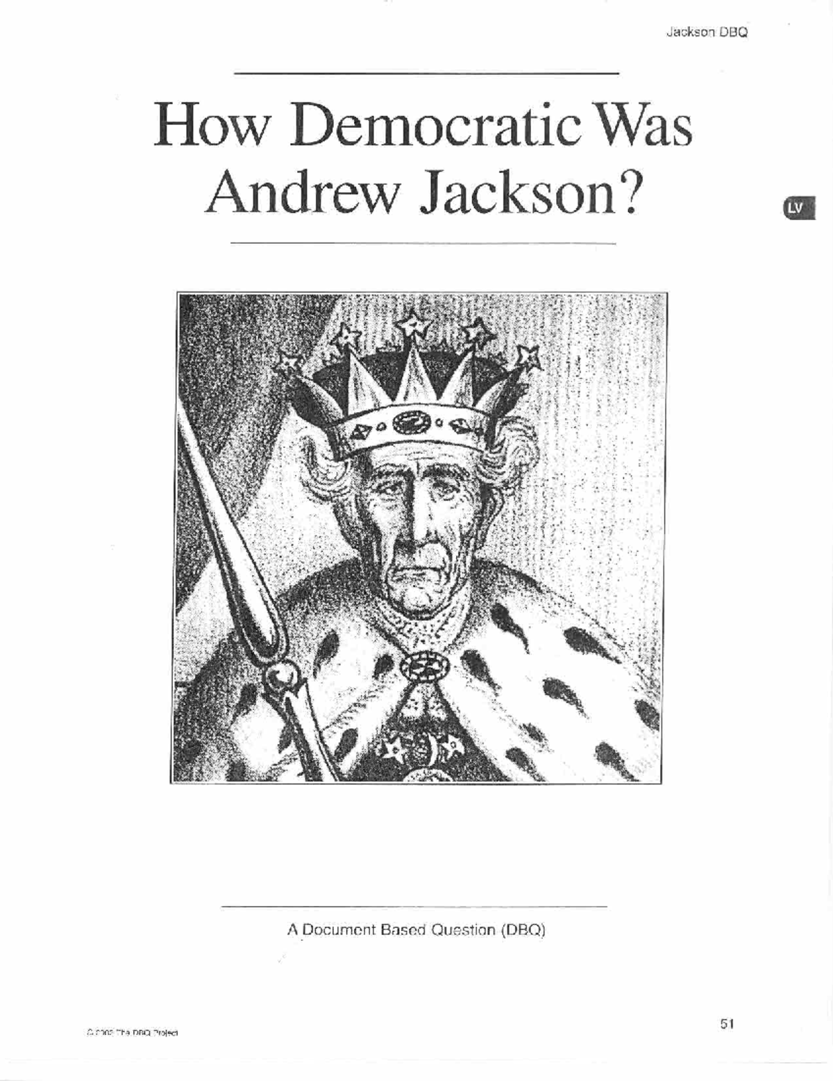 How Democratic Was Andrew Jackson? DBQ Student Guide (HIST 101) - Studocu