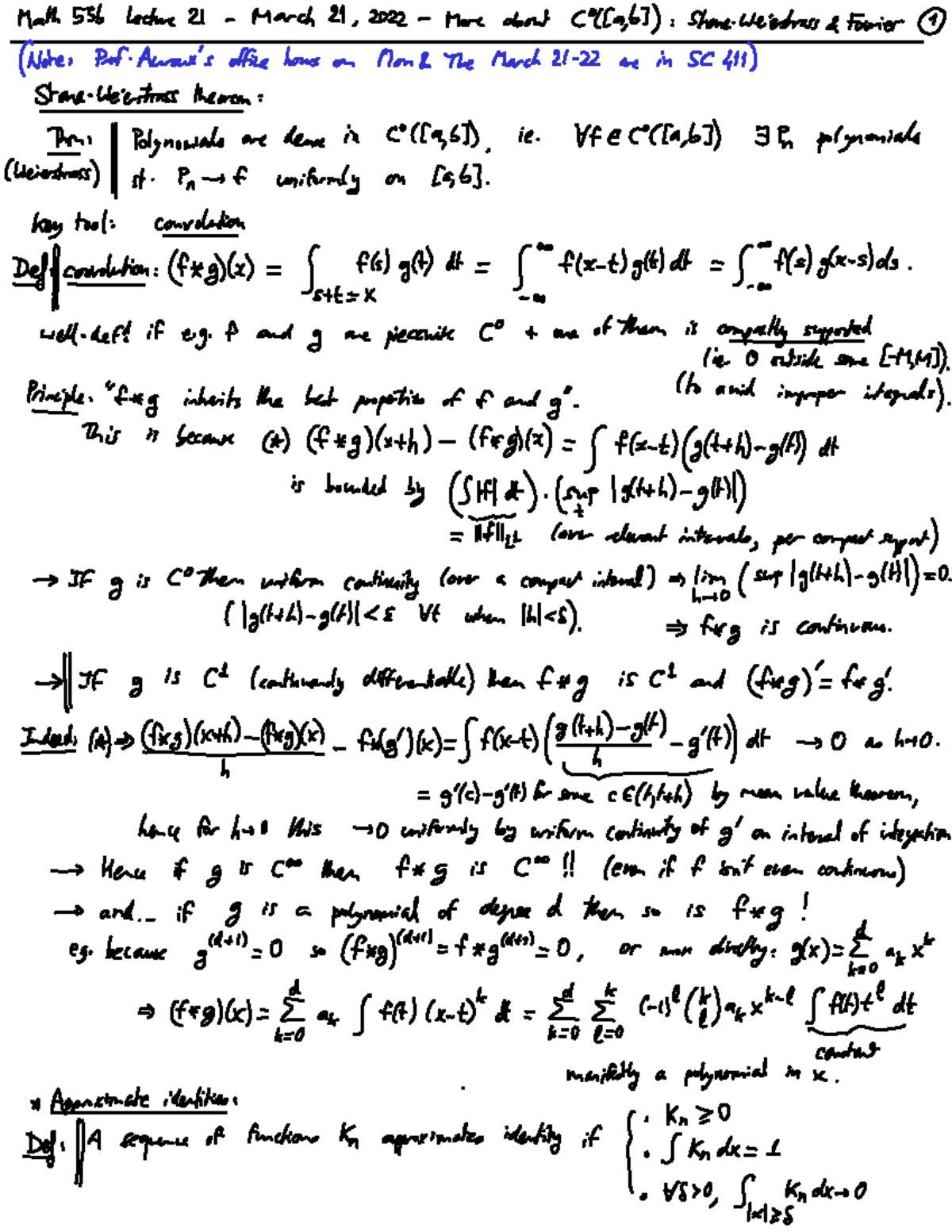 Lecture 21 - (Neves Pak oMfite hows om Monk Te March we in SC 41) Shane ...