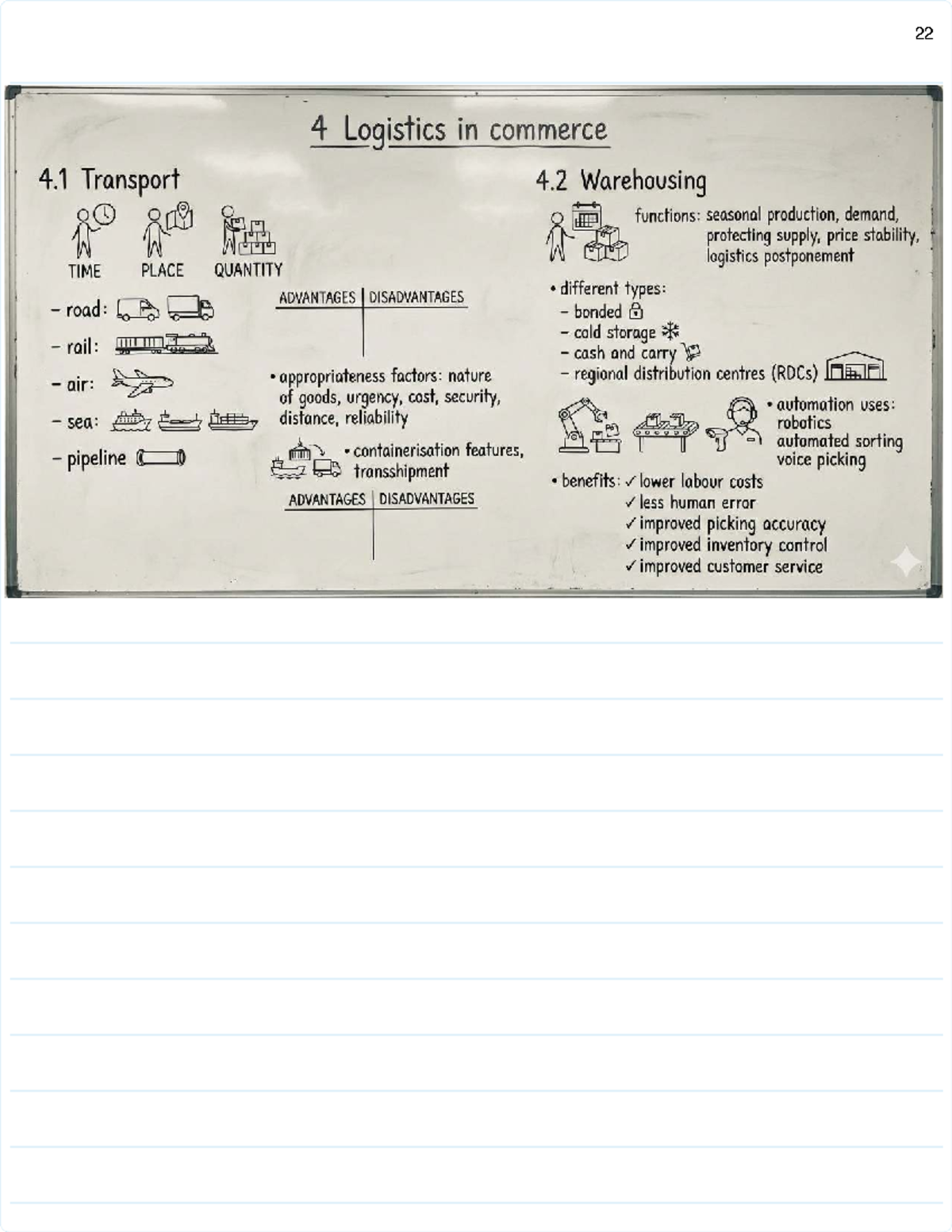 O Levels Commerce - Unit 4: Logistics & Transport Notes - Studocu
