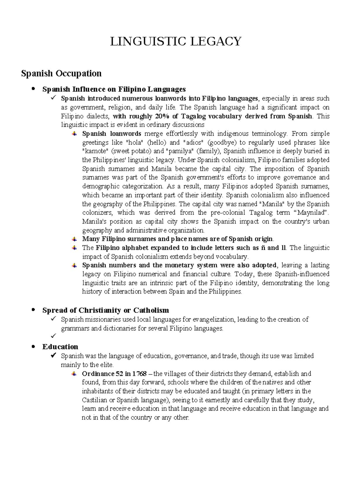 LINGUISTIC LEGACY - Essay on Colonial Influences in the Philippines ...