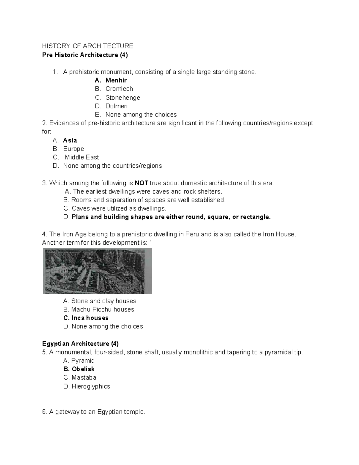 HISTORY OF ARCHITECTURE (ARCH 101) - Comprehensive Study Guide - Studocu