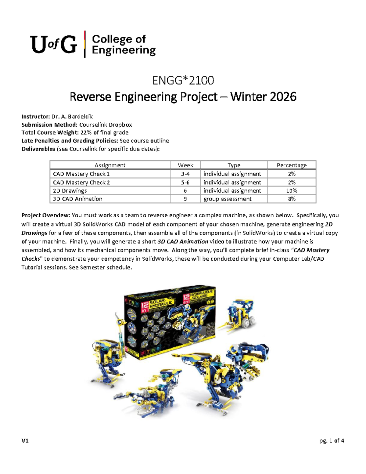 Reverse Engineering Project W26: CAD Modeling & Animation Guide - Studocu