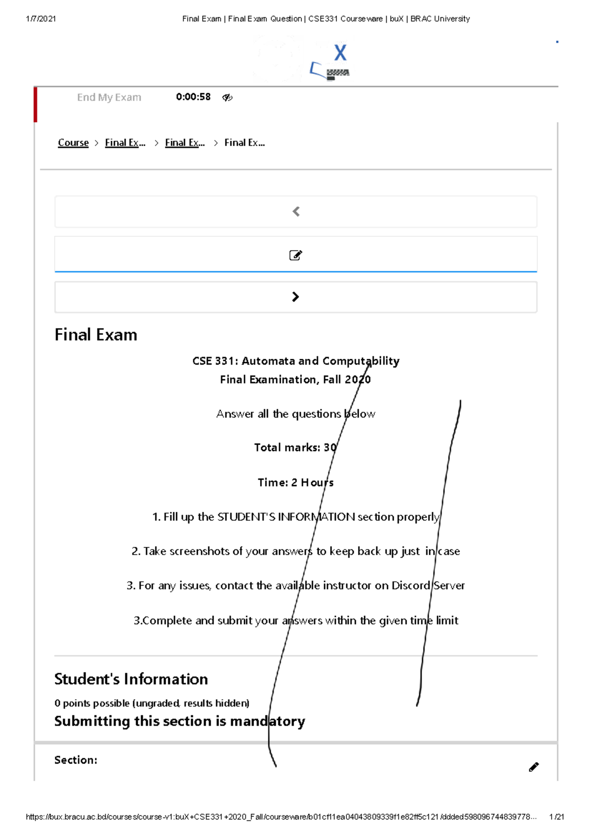 Final Exam Questions for CSE331: Automata and Computability - Studocu