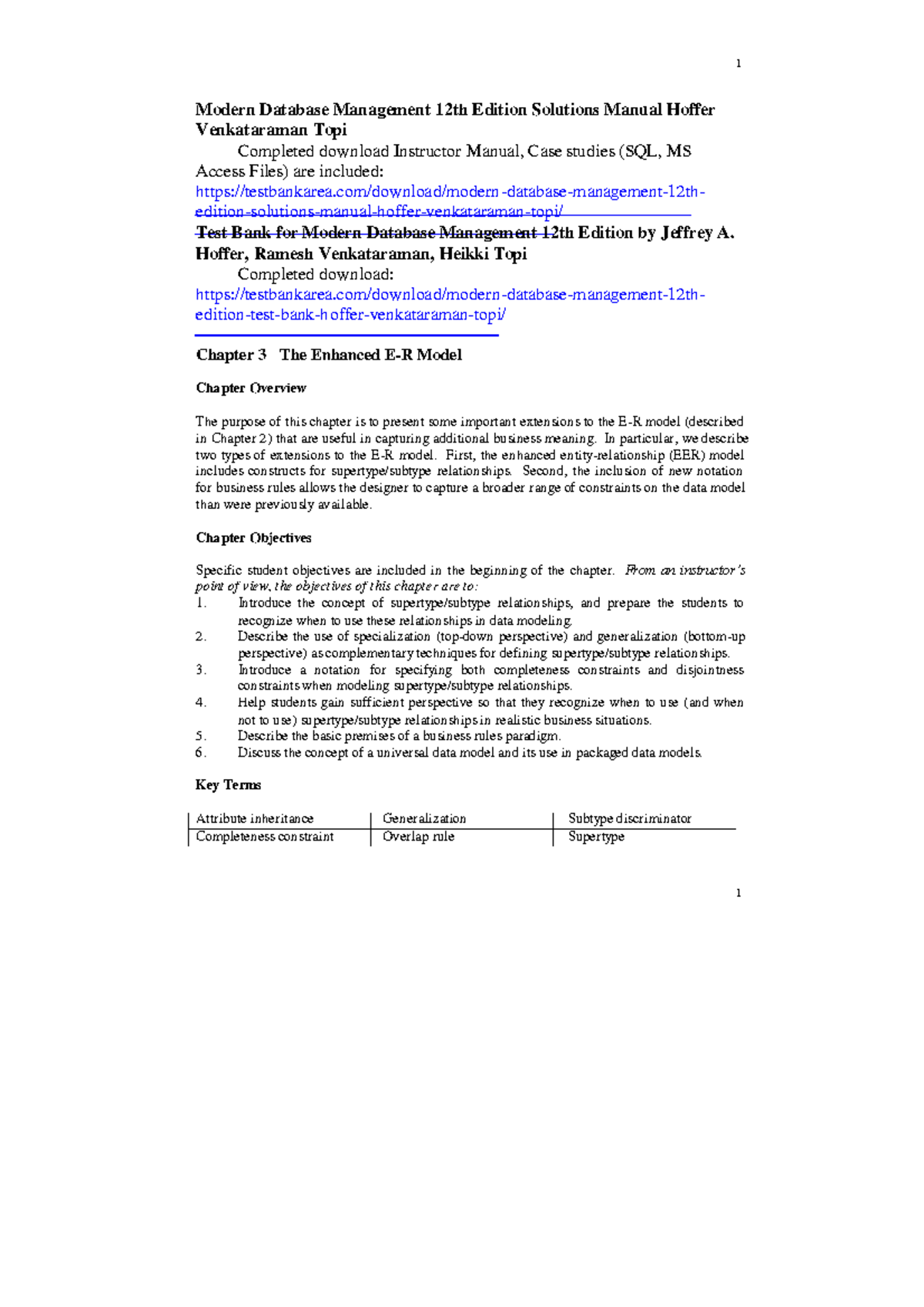 Modern-database-management-chapter-3-solution-manual compress - 1 ...