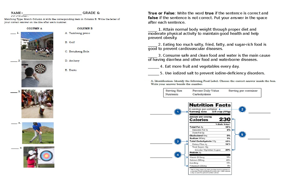 Summative TEST 3RD Quarter - NAME ...