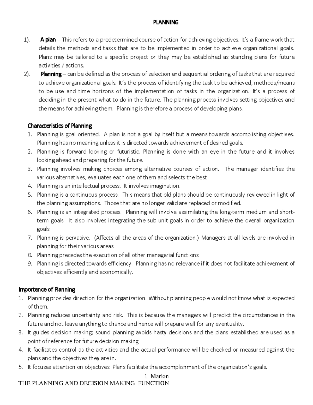 Planning & Decision Making: Key Functions & Importance for Managers ...