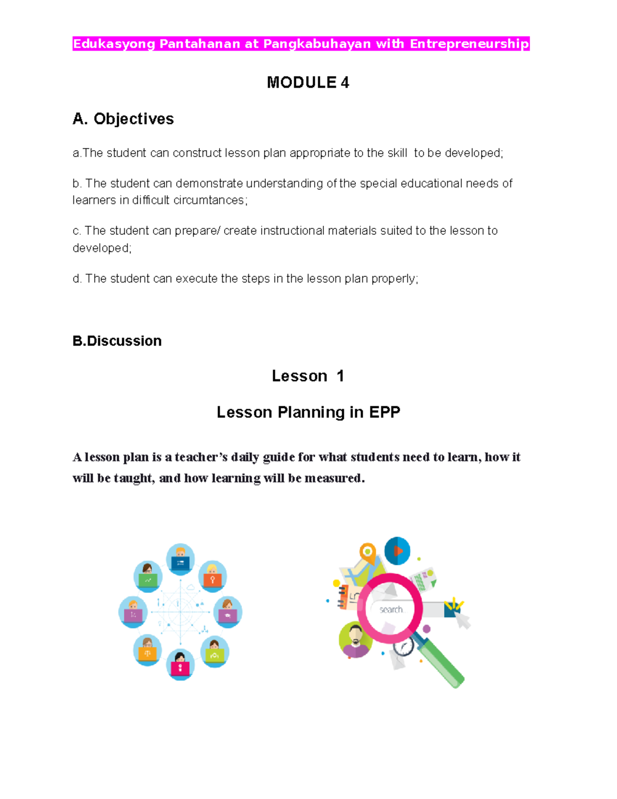 TLE2 - Module 4: Effective Lesson Planning Strategies and Techniques ...
