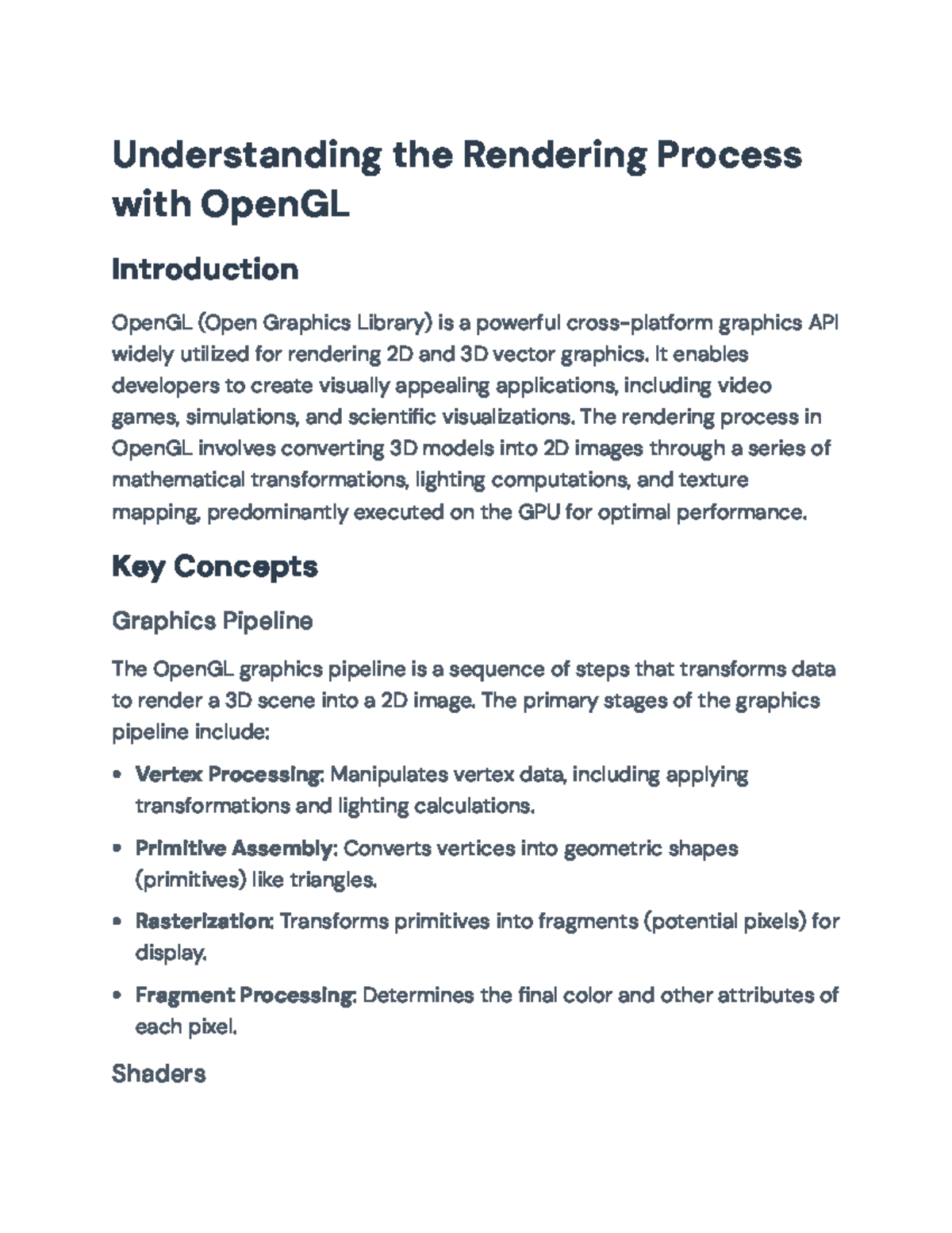 Understanding the OpenGL Rendering Process: Key Concepts and Techniques ...