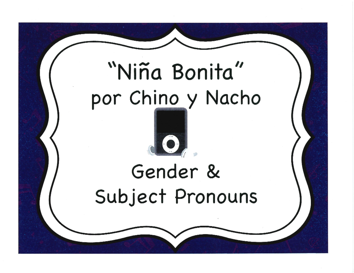 2-Mi nina bonita - Teacher Copy - por Chino y Nacho METIU Gender ...