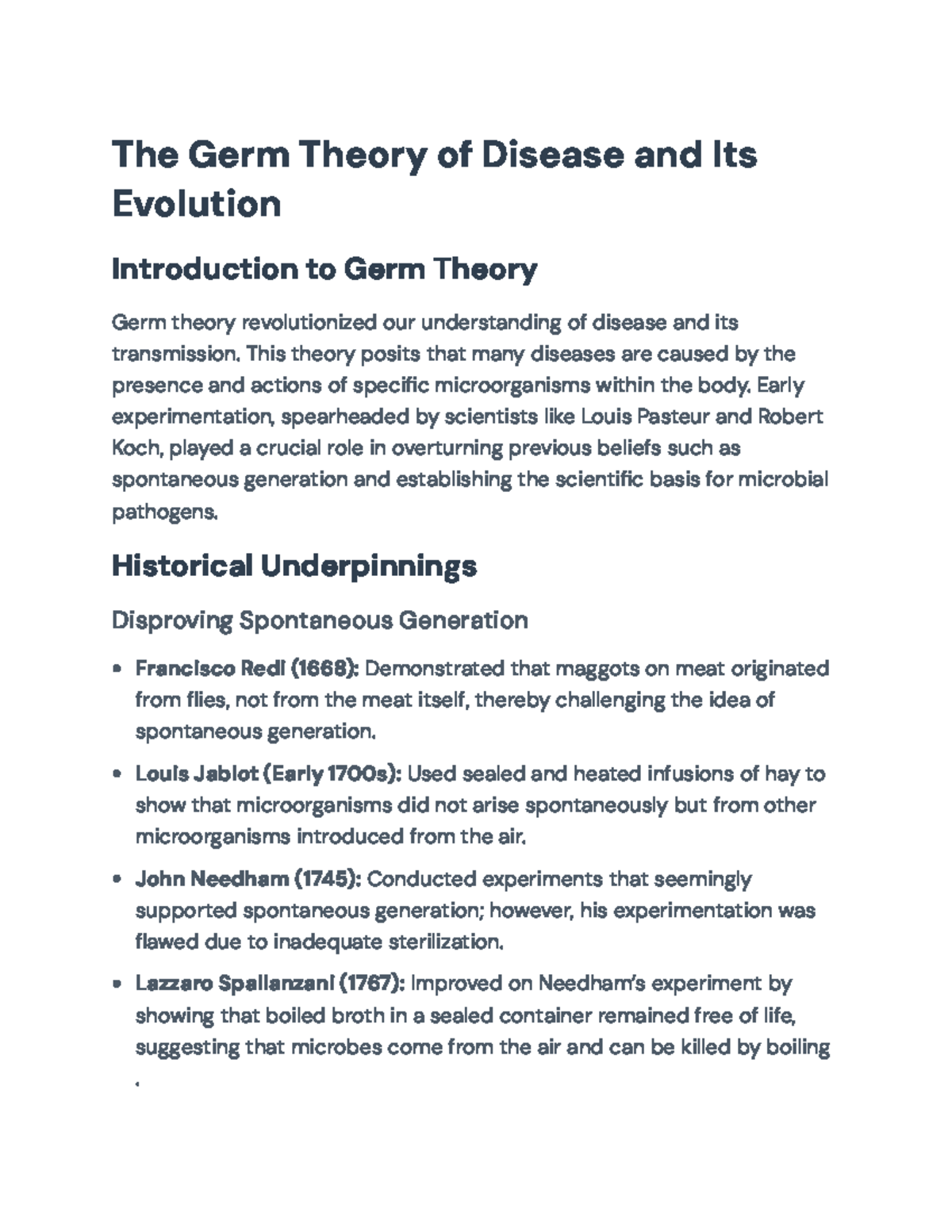 Germ Theory of Disease: Historical Evolution and Impact on Medicine ...