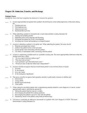 Ch14 - test bank - Chapter 14. Medical Asepsis and Infection Control ...