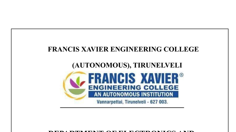 21EC7611 Advanced Communication Lab Report - Studocu